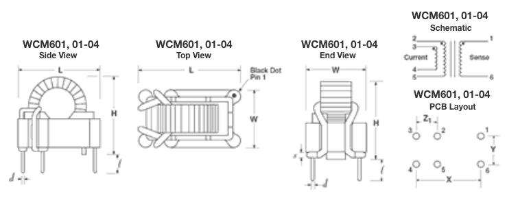 WCM601 Series Current Sense Transformer - Custom Transformers ...