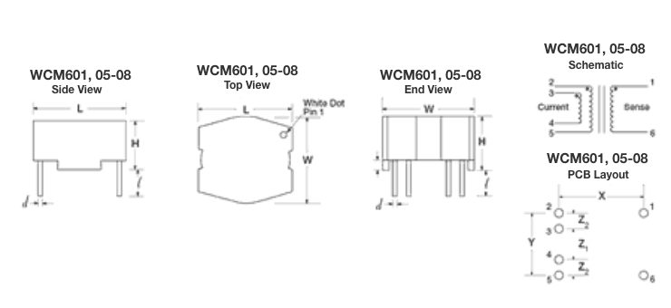 WCM601 Series Current Sense Transformer - Custom Transformers ...
